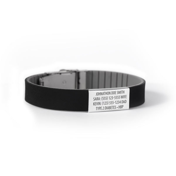 MyID Flex Silicone Medical ID Bracelet - MyID Shop