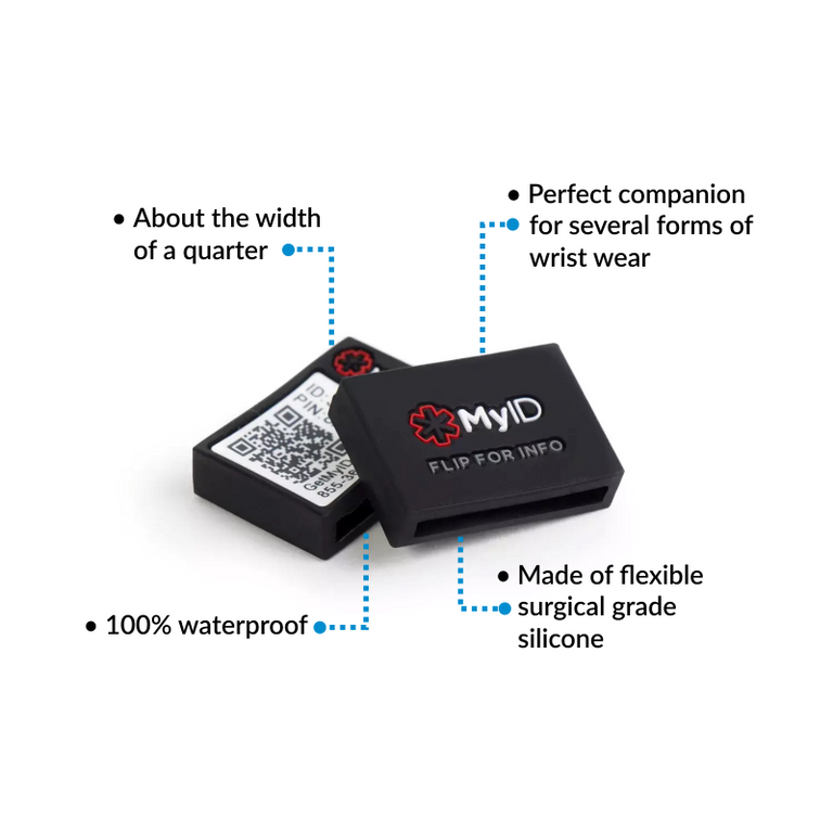MyID Sleeve Medical ID | For Apple Watch, Fitbit, Garmin & More.
